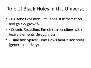 Black Holes exploration and related theories | PPT