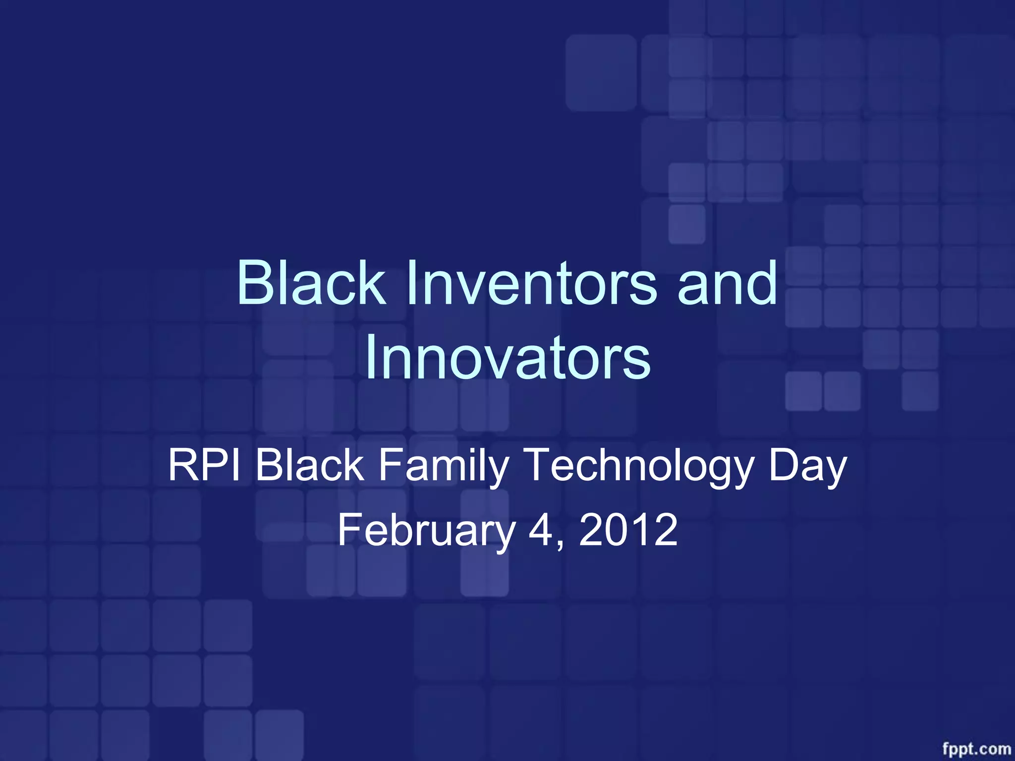 Black Inventors And Innovators | PDF