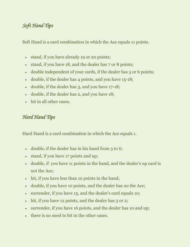 Blackjack hands beginners | PDF