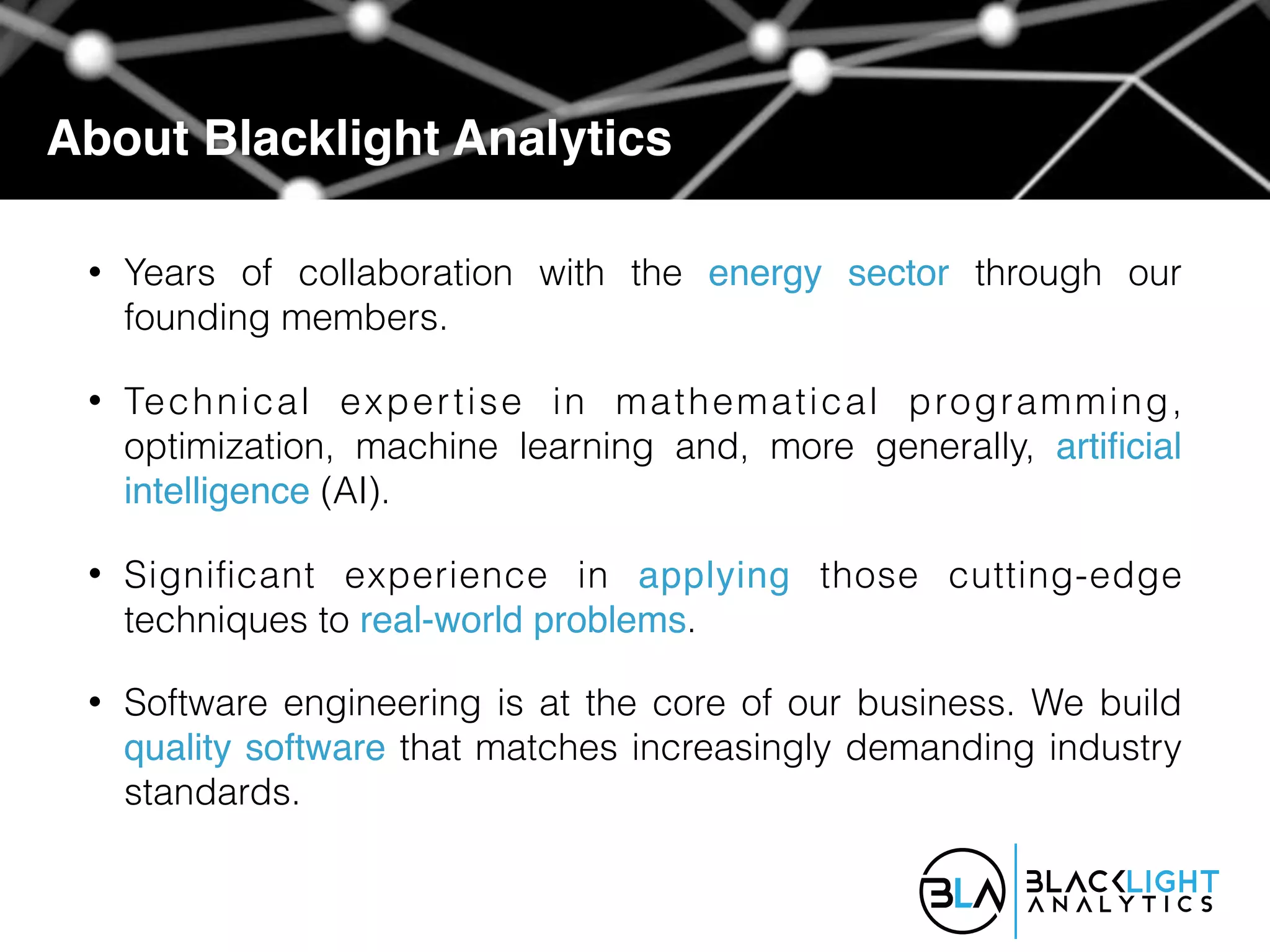 Blacklight Analytics - Grid connection capacity of EV charging stations | PPT