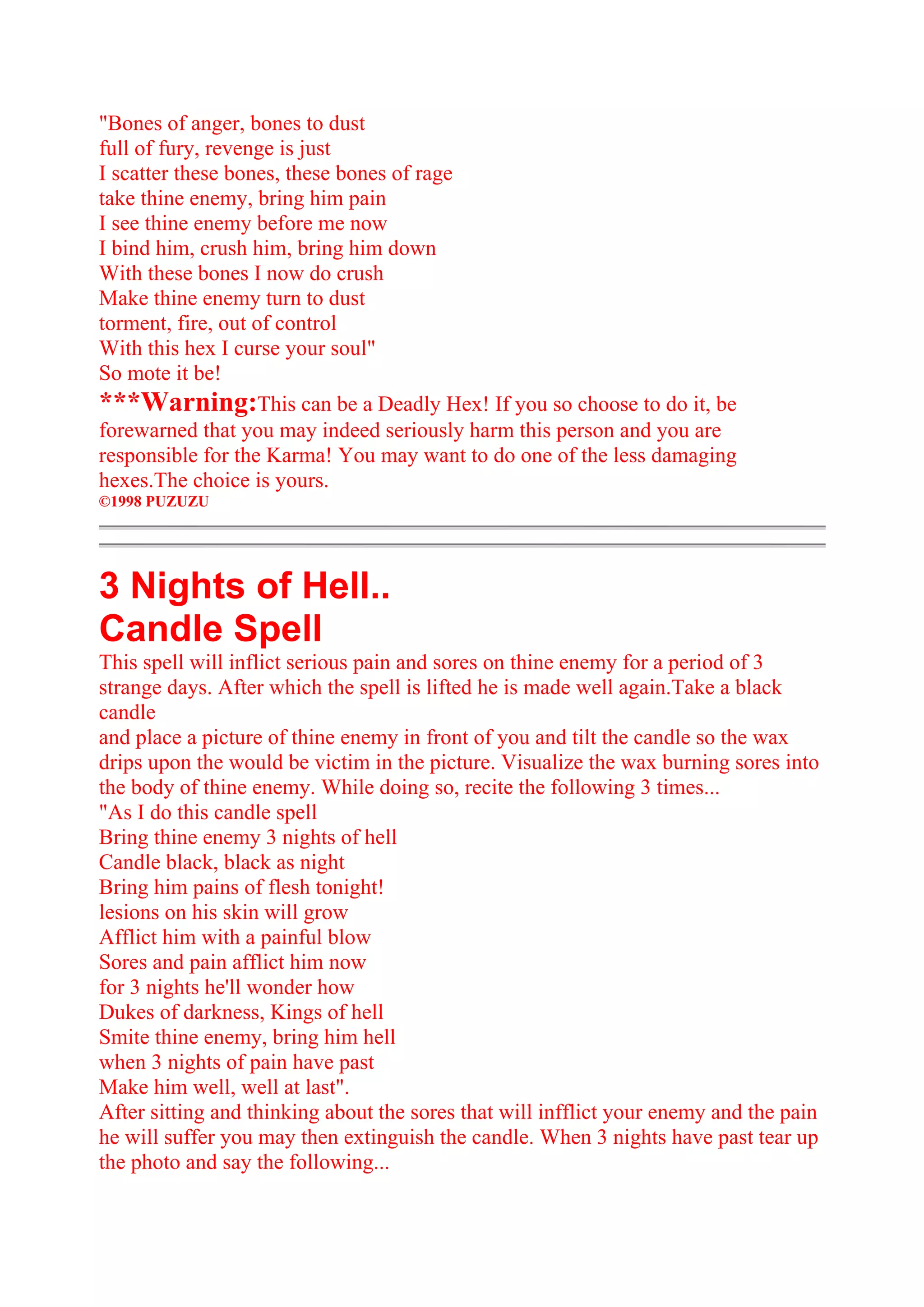 Black magic curses & spells | PDF
