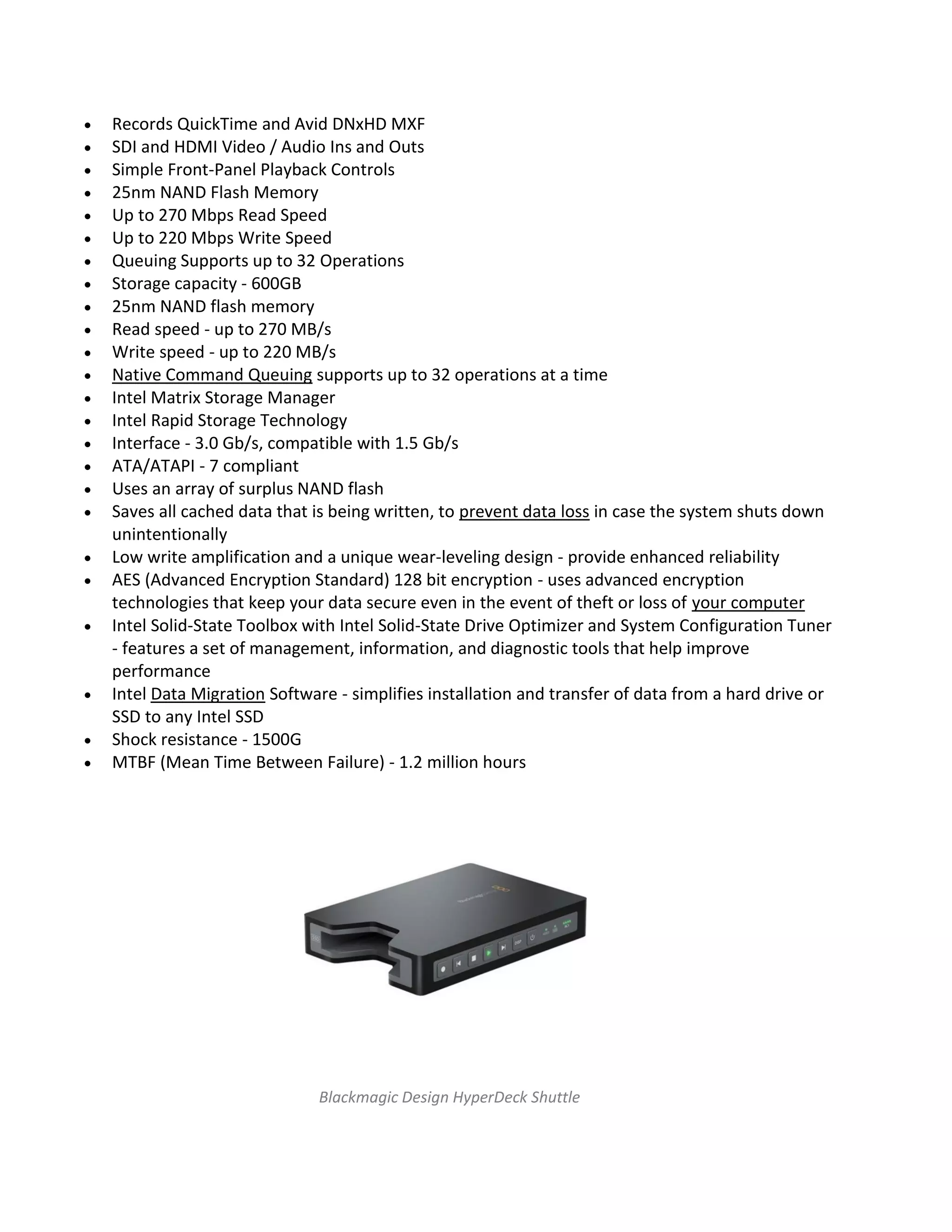 Blackmagic design hyper deck shuttle | PDF
