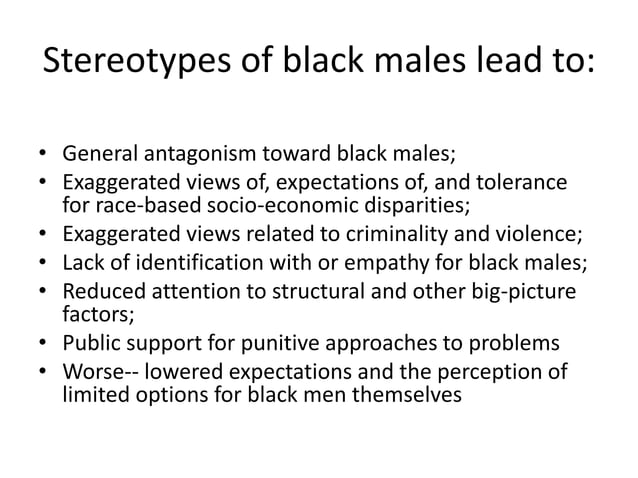 Black Male Media Stereotypes | PPTX