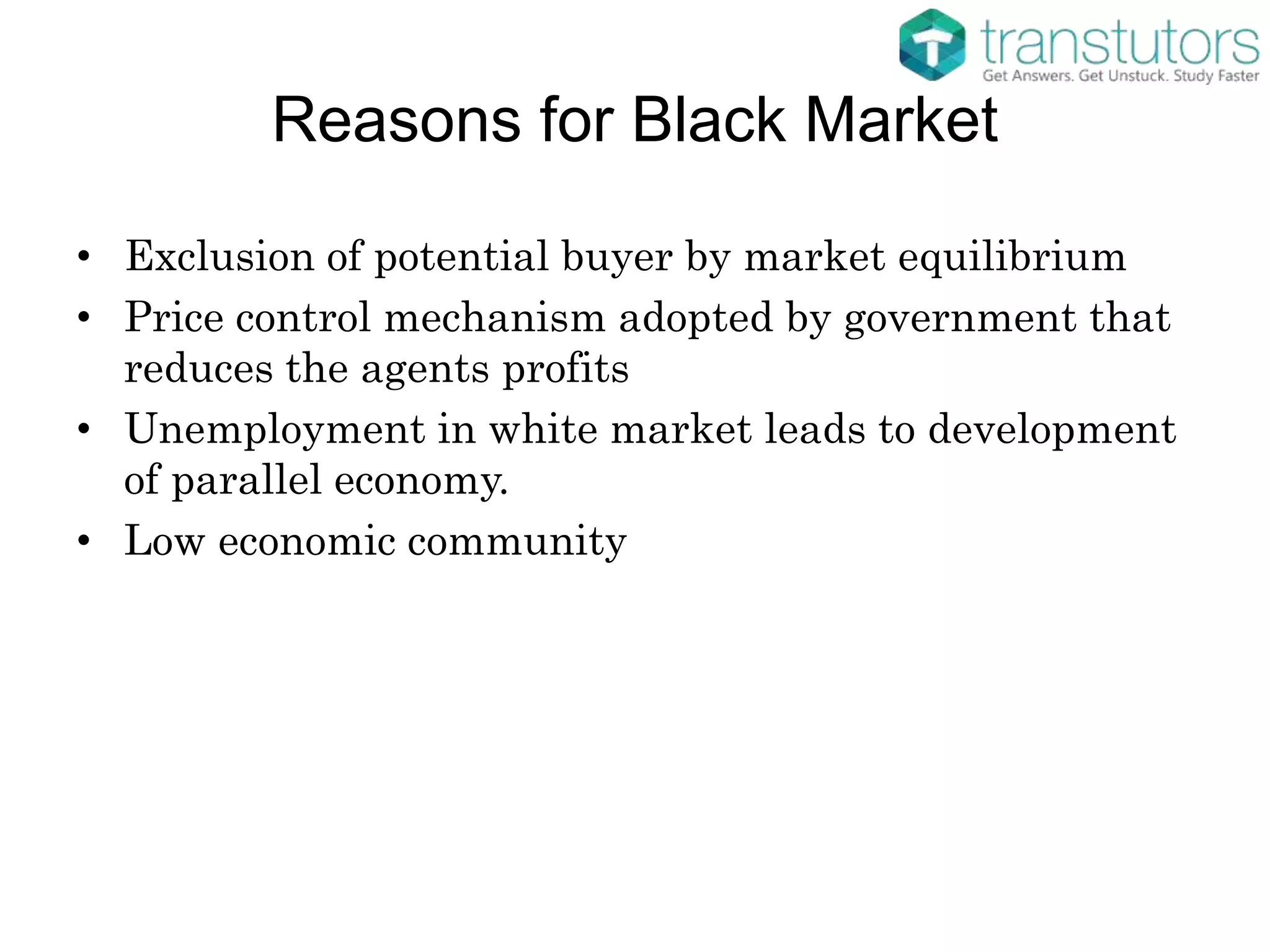 Black Market | Eonomics | PPTX