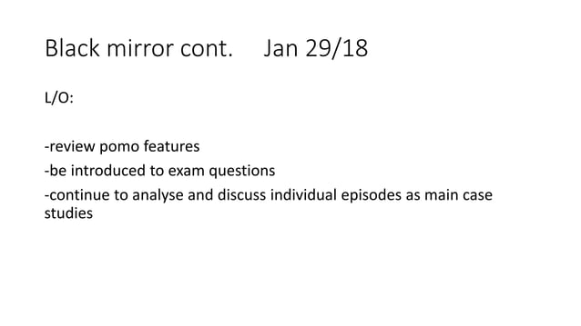 Black mirror re cap | PPT
