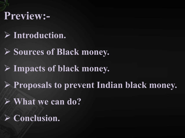 Black money in indian economy | PPTX