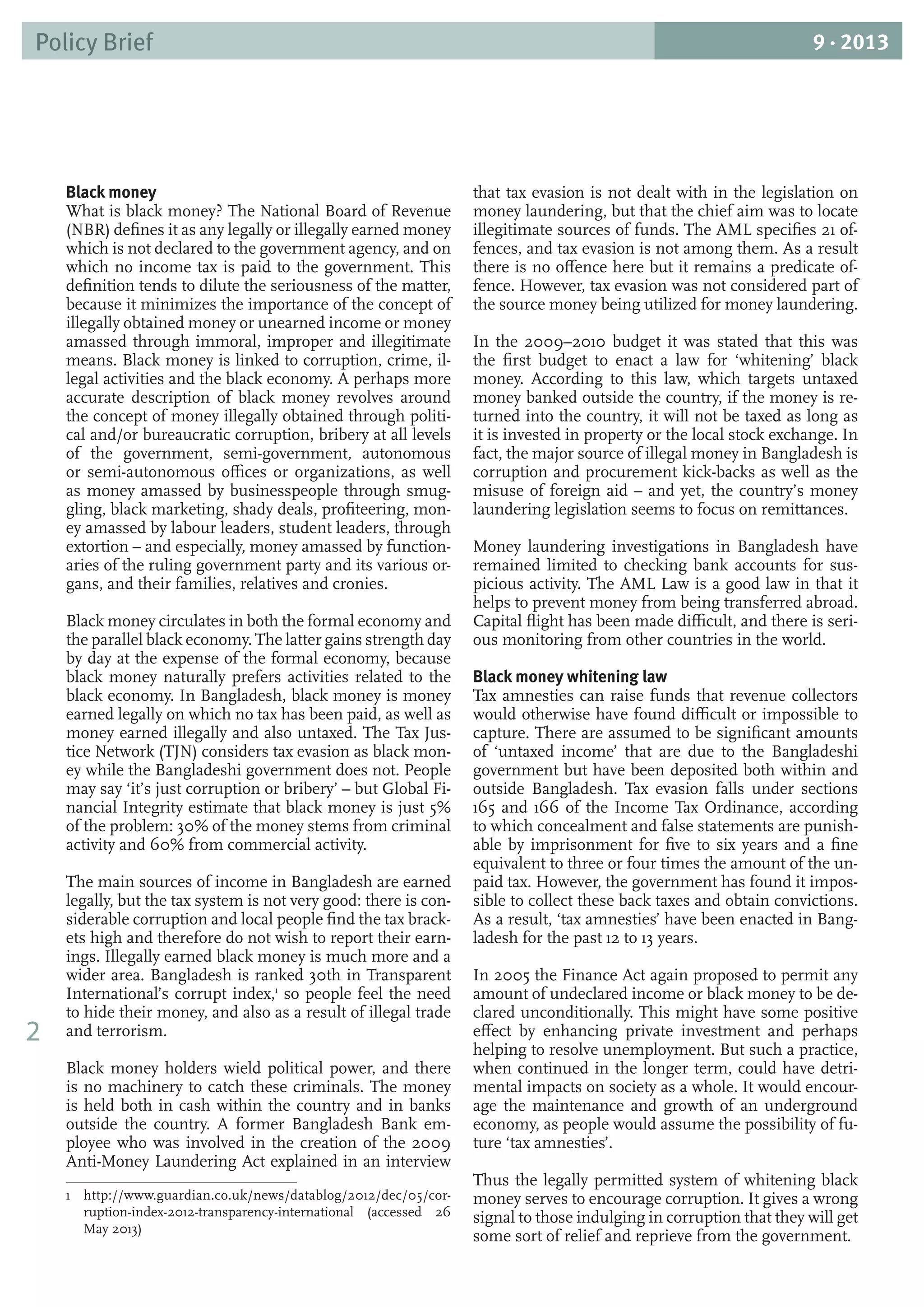 Whitening black money: Tax evasion & avoidance | PDF