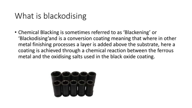 Blackodising process