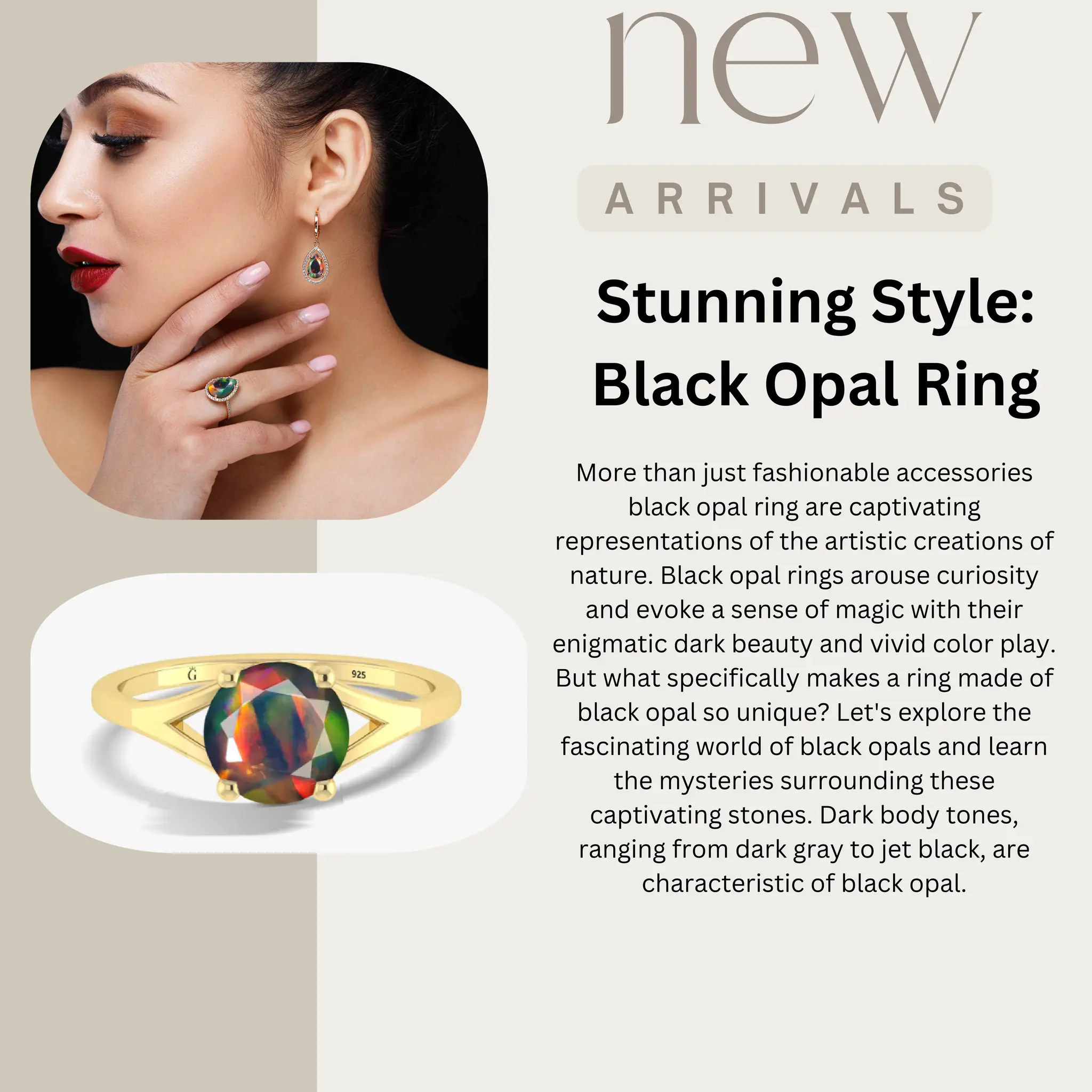 Stunning Style: Black Opal Ring | goodstone jewels | PDF | Fashion Trends | Style & Fashion