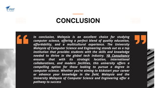 Why Malaysia & University Malaysia of Computer Science Are Top Choices ...