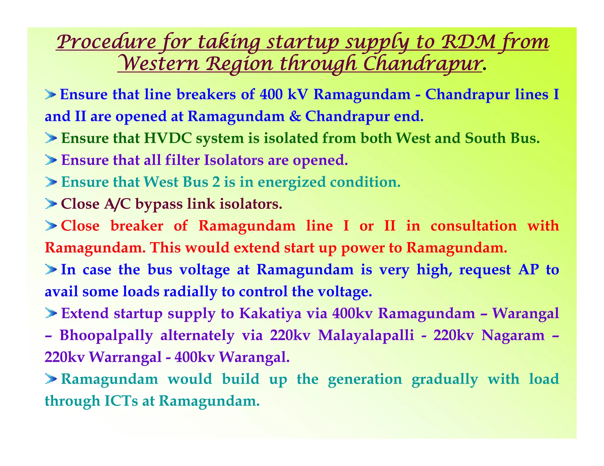 NTPC Ramagundam Station Blackout and Action Plan | PDF