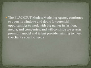 Blackout models | PPT