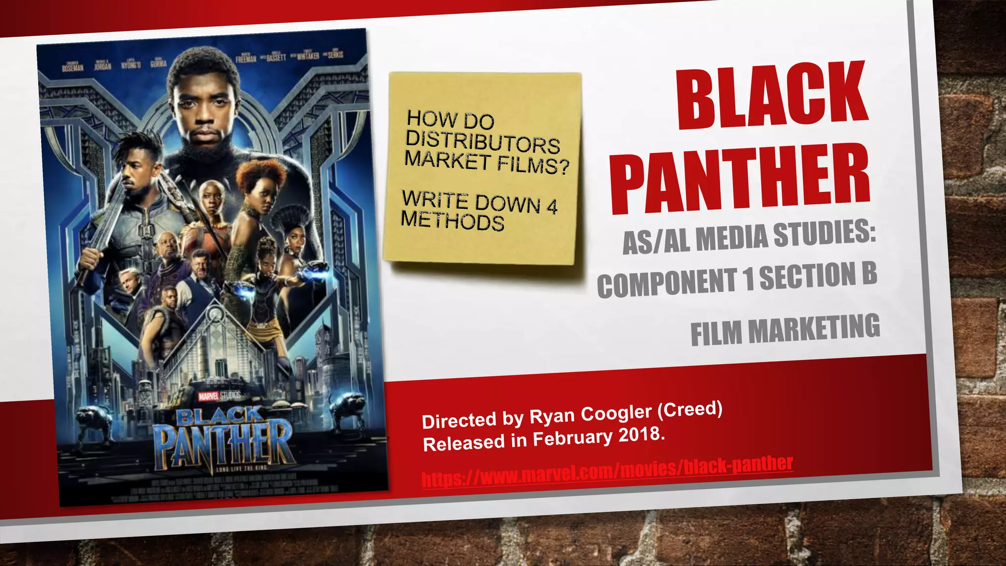 Black panther AL media Studies C1SB | PPTX