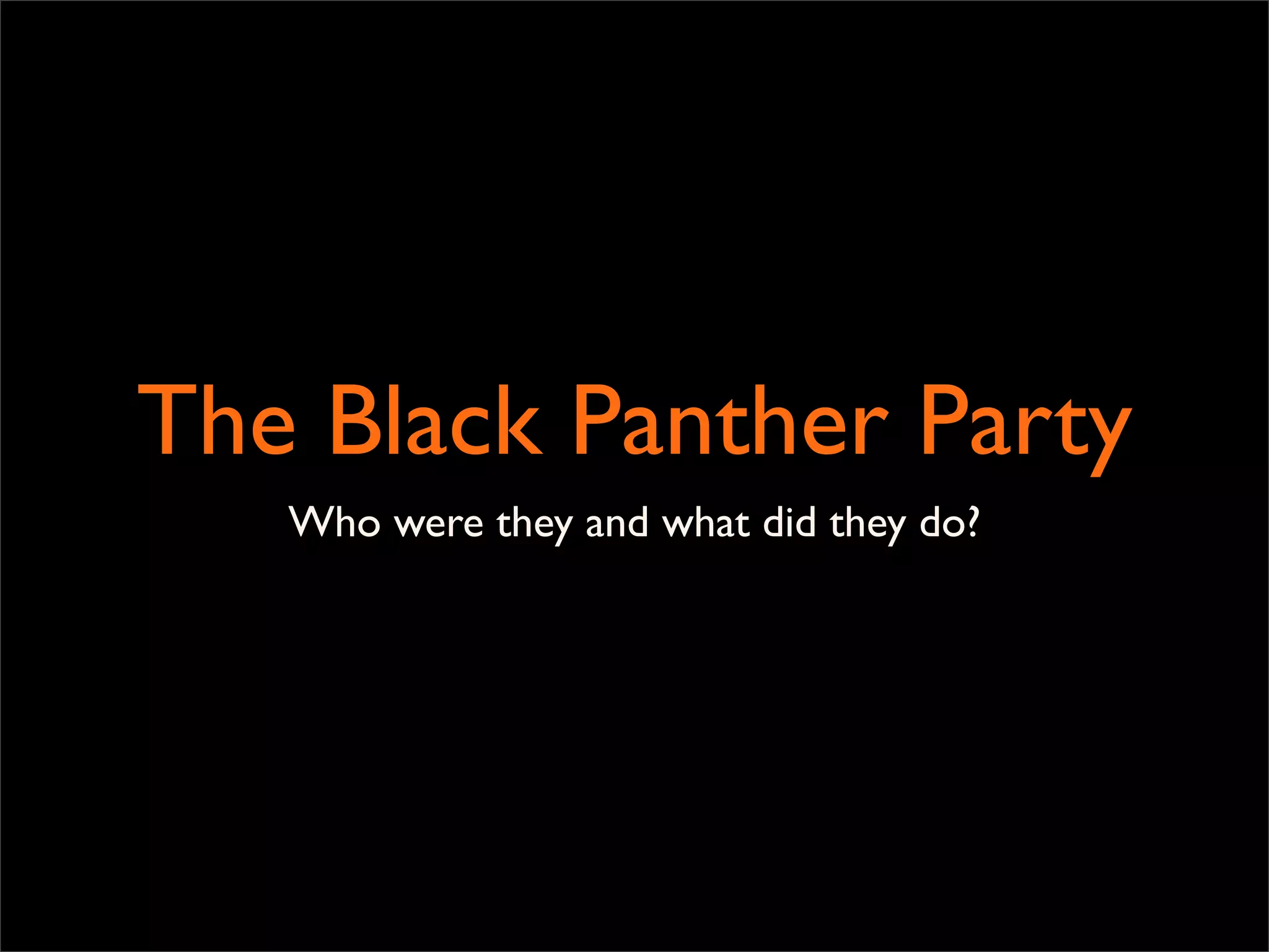 Black Panthers | PDF