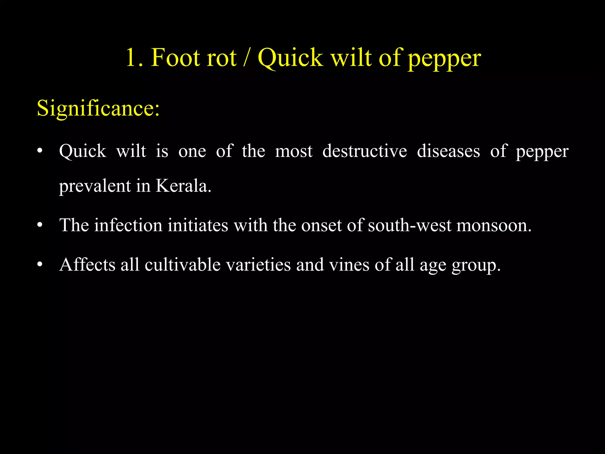 Diseases of Black pepper | PPTX