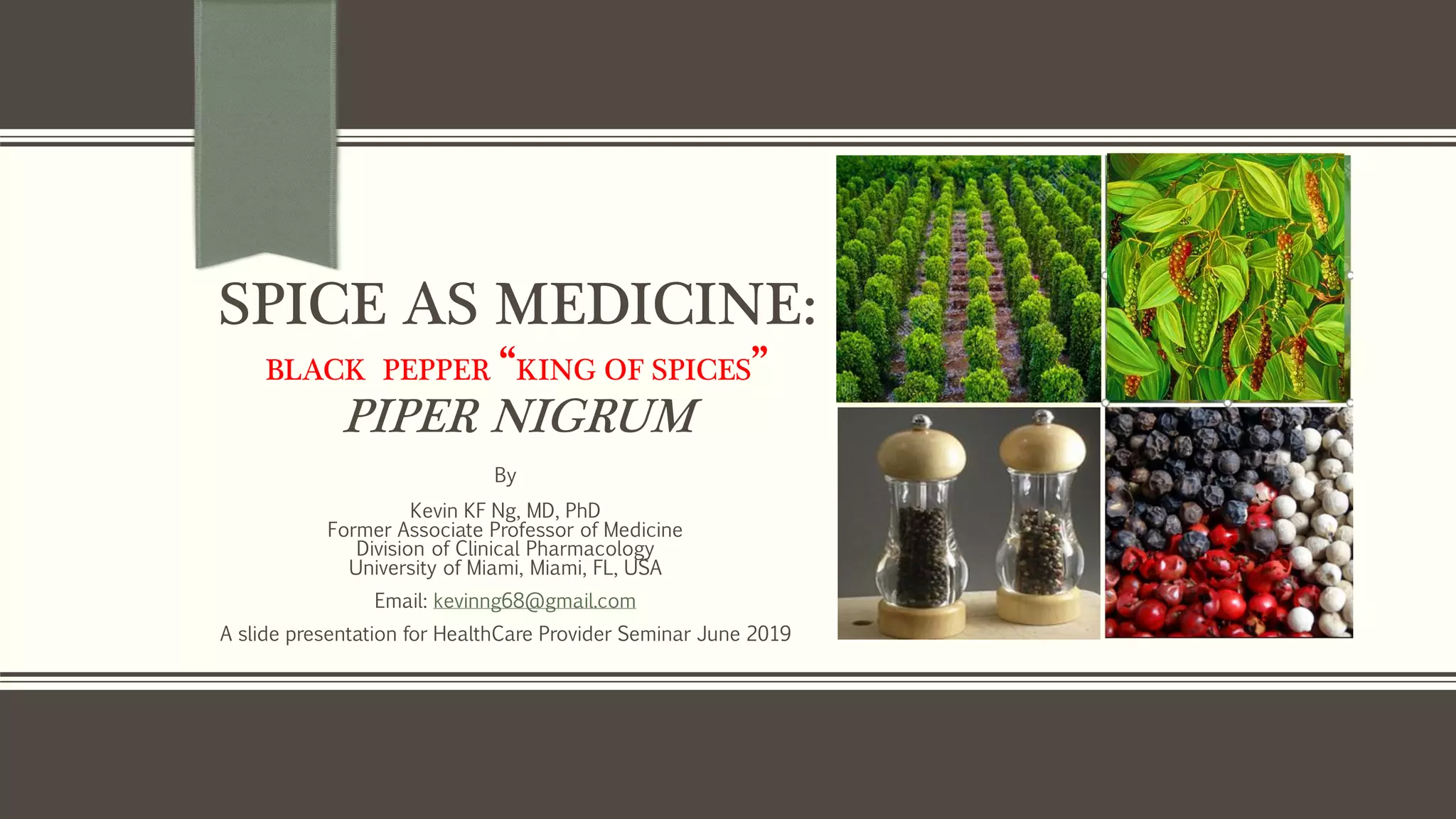 Spice as Medicine: Black Pepper, Piper nigrum | PDF