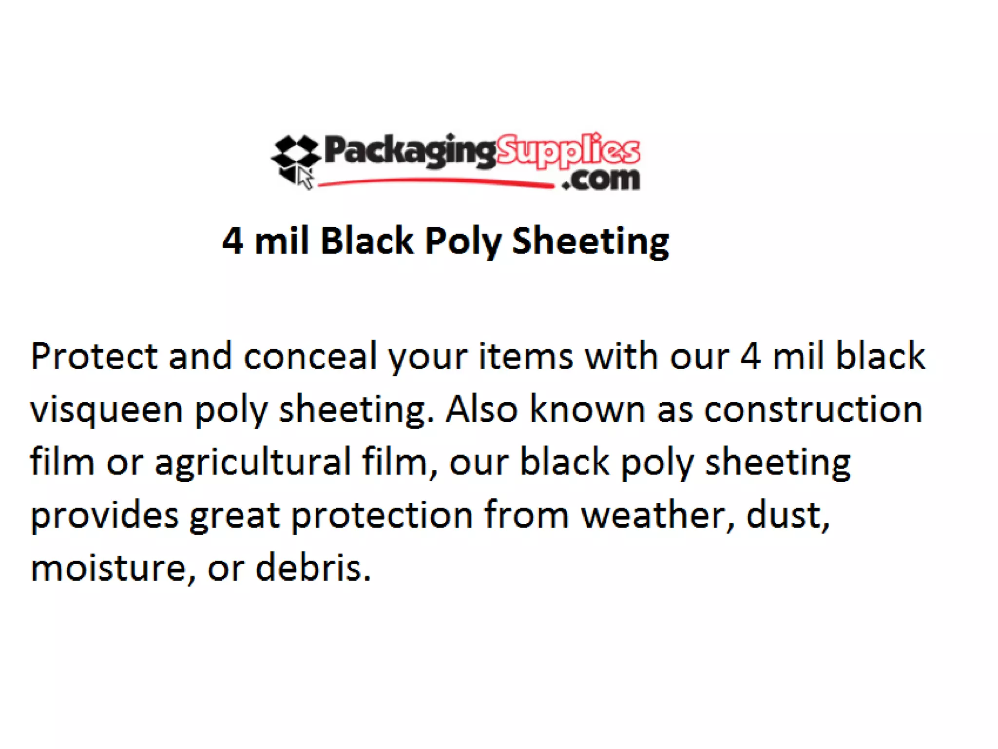 Black Poly Sheeting | PPTX