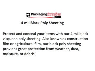 Black Poly Sheeting | PPTX