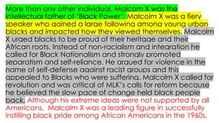 Black Power Movement Movimiento Black Po | PPTX