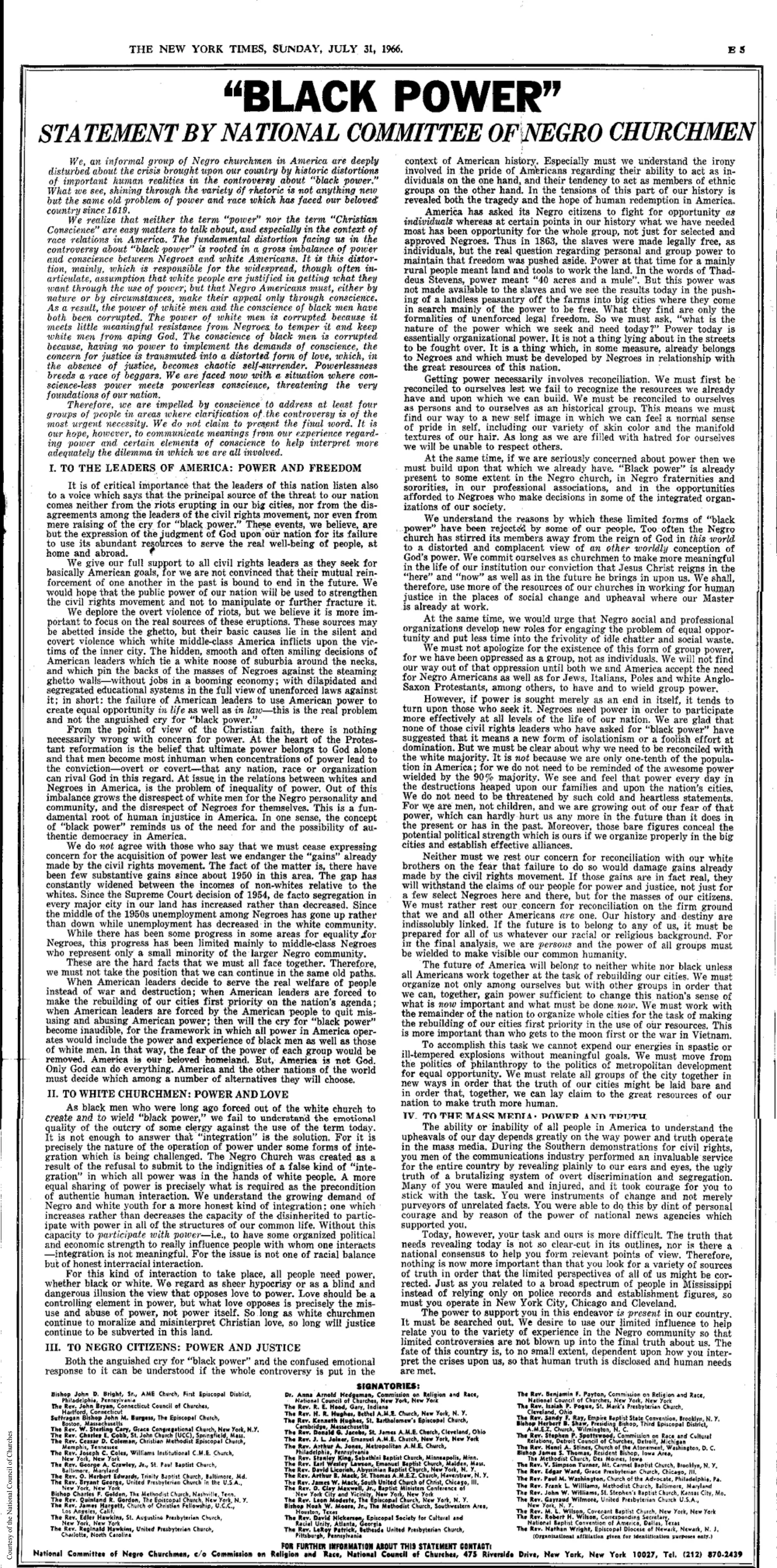 "Black Power Statement" | PDF