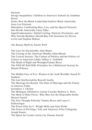 Black Rednecks and White Liberals is one of the Thomas Sowell bril.docx