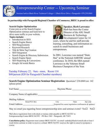 SEO Class Paragould Black River Tech College | PDF