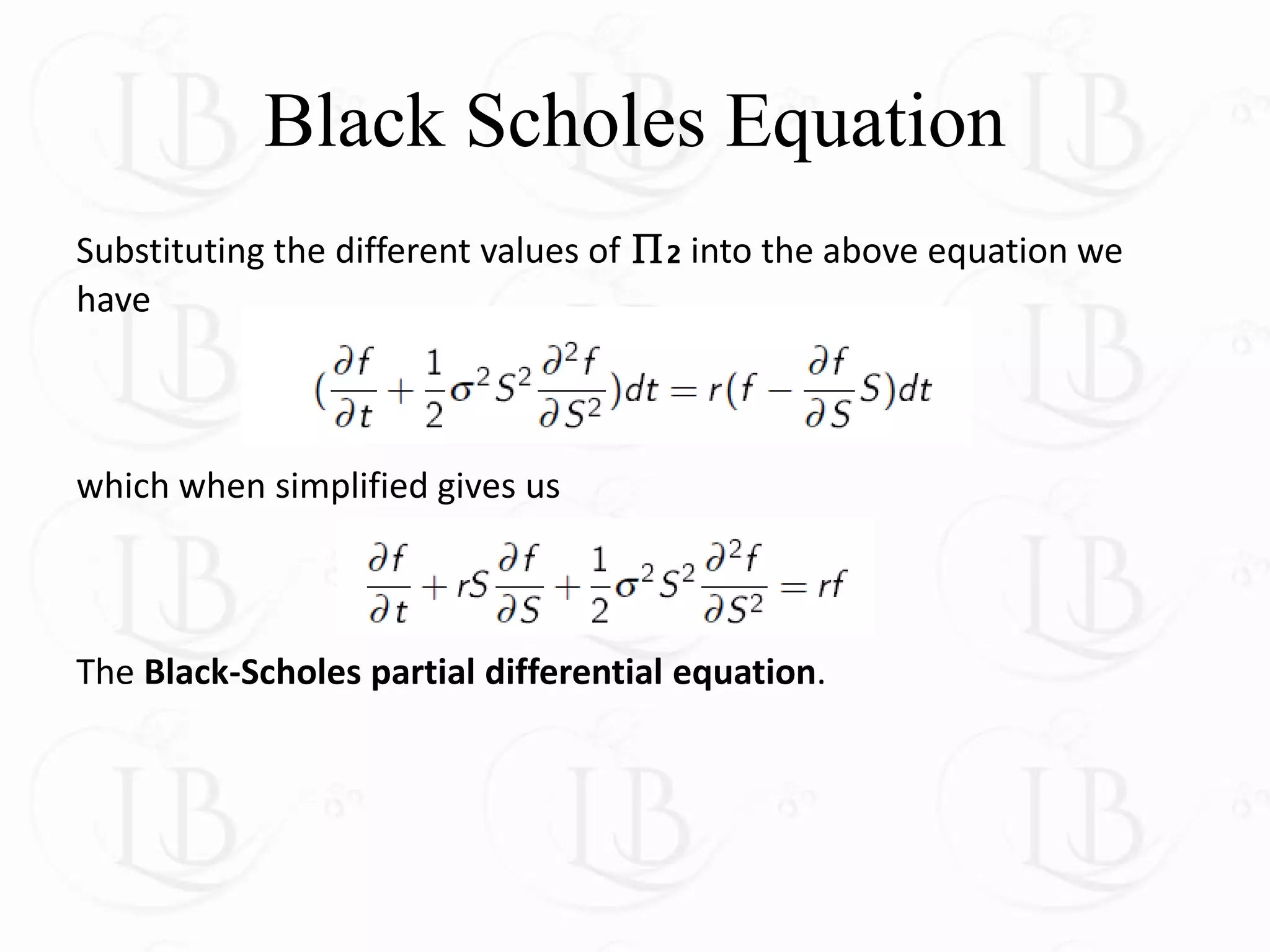 Black scholes model | PPTX
