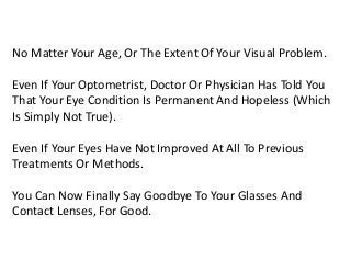 Black spots in vision, cloudy vision in one eye, how to improve your ...