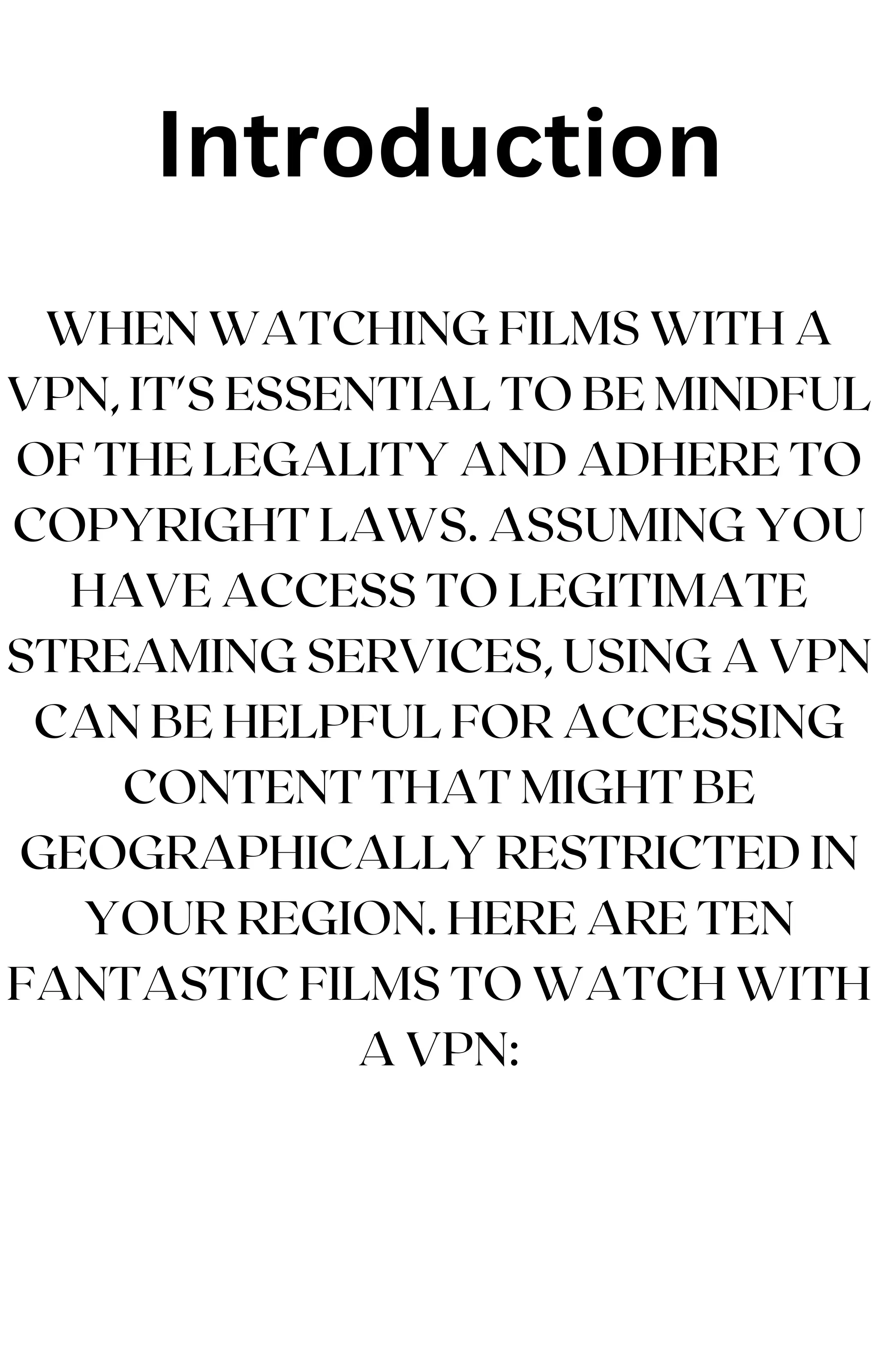 Top 10 Must Watch Films with VPN's | PDF