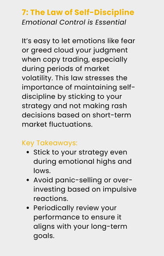 The 7 Laws of Copy Trading for Beginners and Investors | PDF