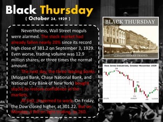 Black thursday and Black tuesday | PPT