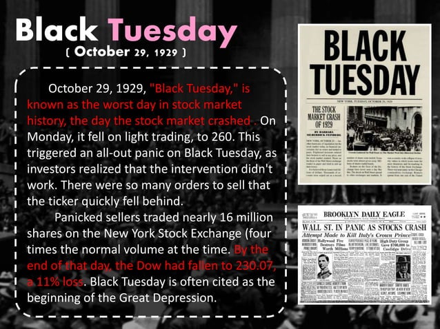 Black thursday and Black tuesday | PPT