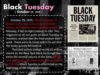 Black Tuesday Newspaper