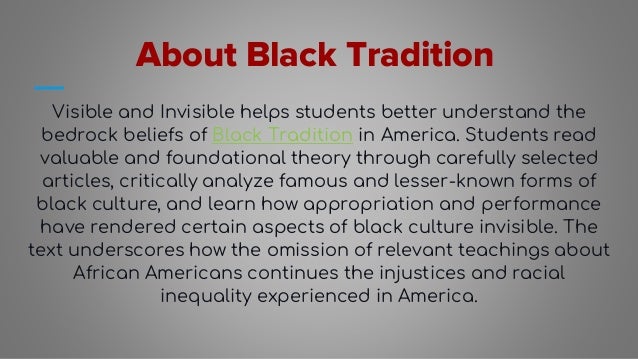Black tradition | PPTX