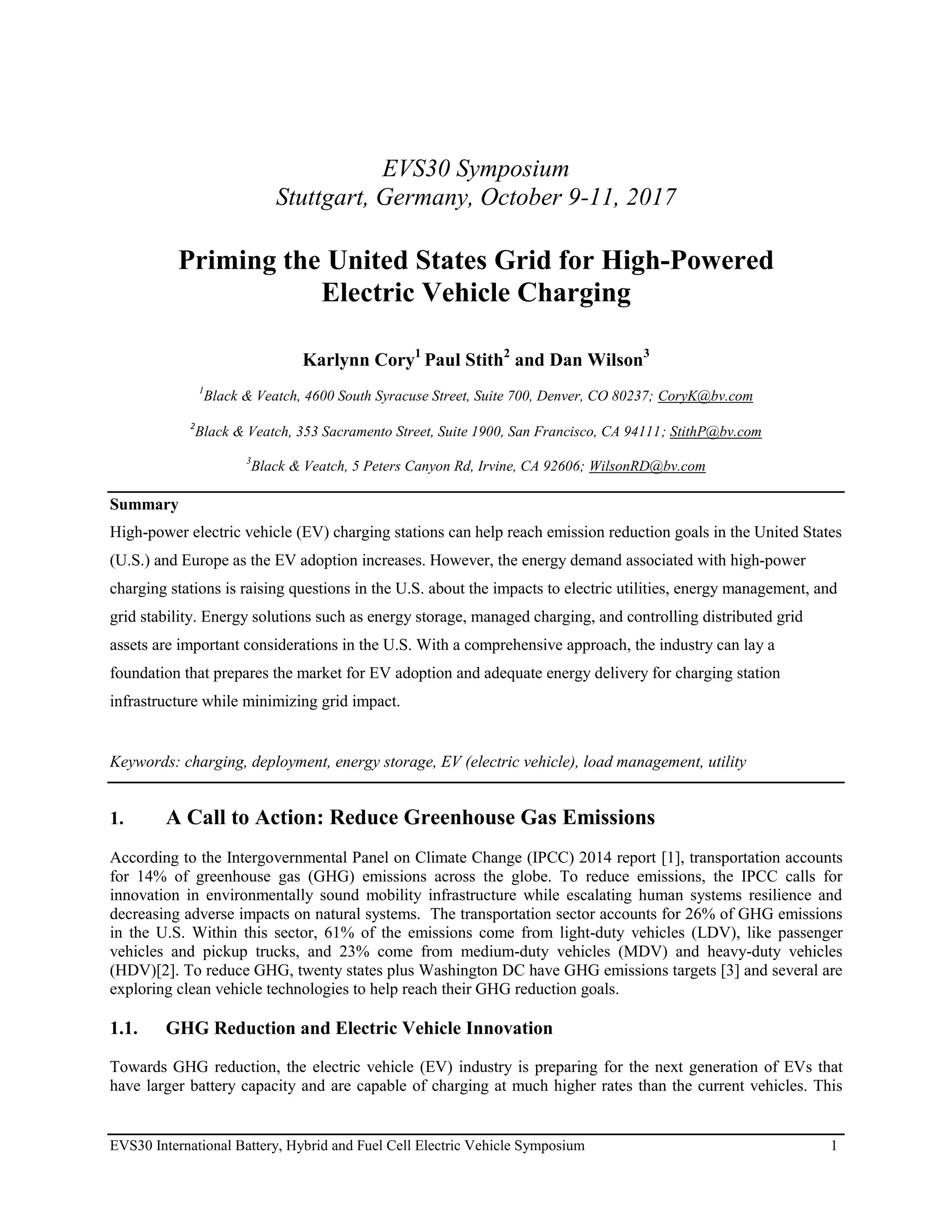 Whitepaper: Priming the United States Grid for High-Powered Electric ...