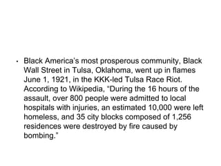 Black wall street riot | PPTX