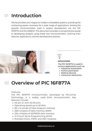 Project development using PIC 16F877A/At89C51 | PDF