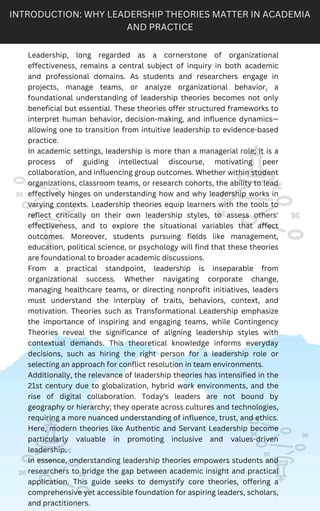 Understanding Leadership Theory: Student’s Companion Guide | PDF