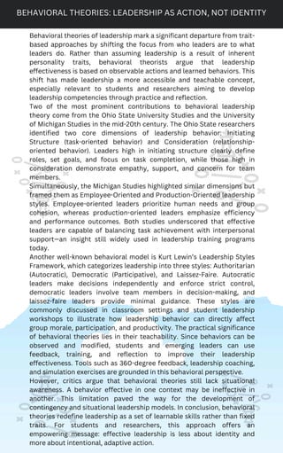 Understanding Leadership Theory: Student’s Companion Guide | PDF