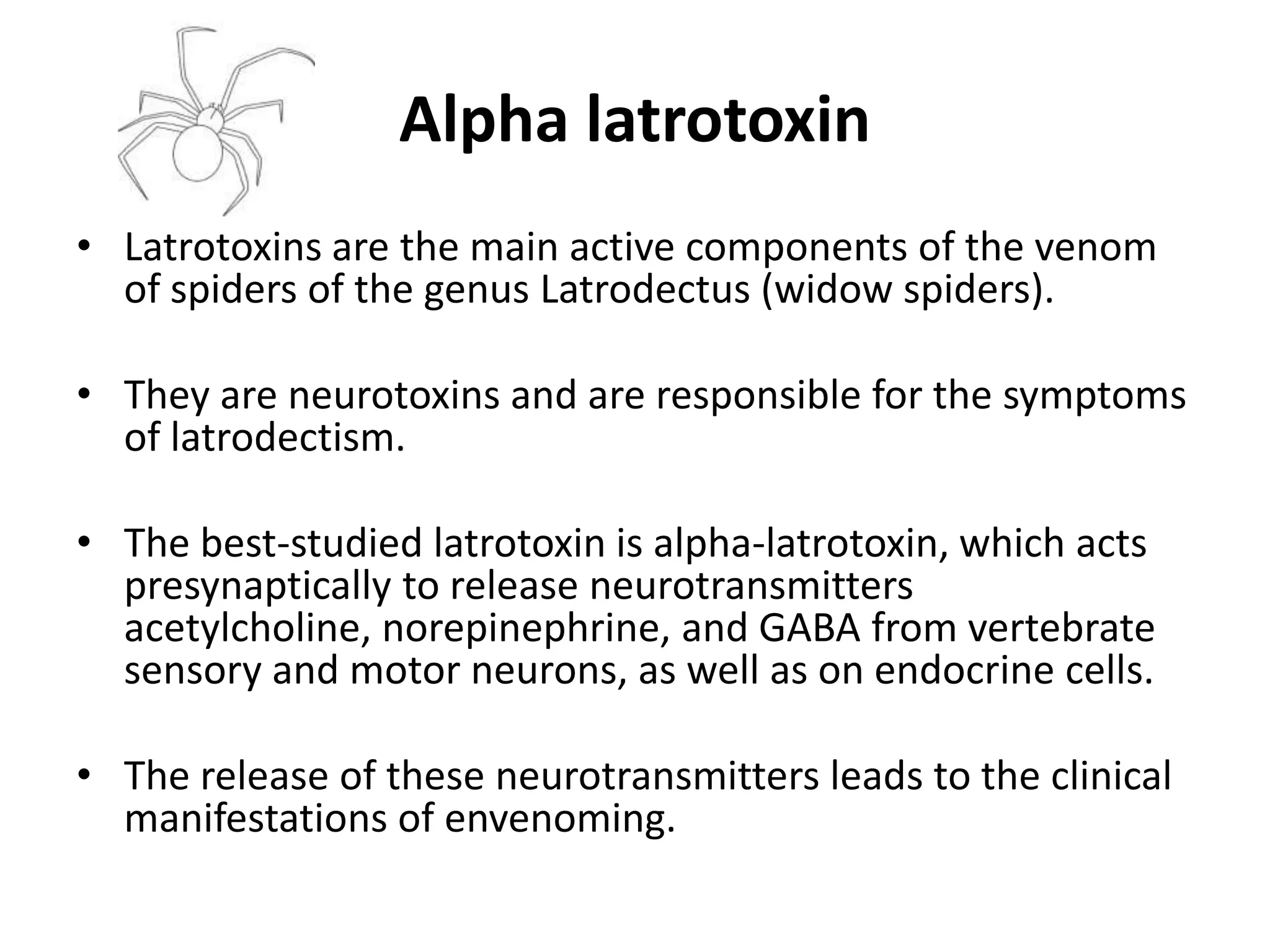 Black widow spider alpha latrotoxin edited | PPTX