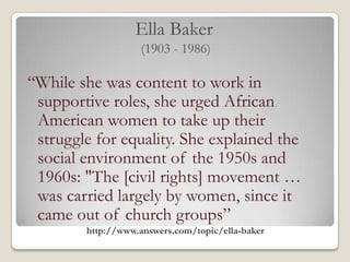 Black women civil rights talk | PPT