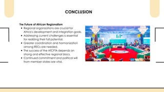 African Regional Organizations: Fostering Cooperation and integration | PDF
