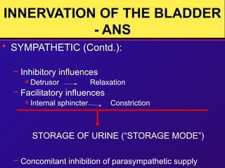bladder anatomy and physiology and related disorders | PPTX