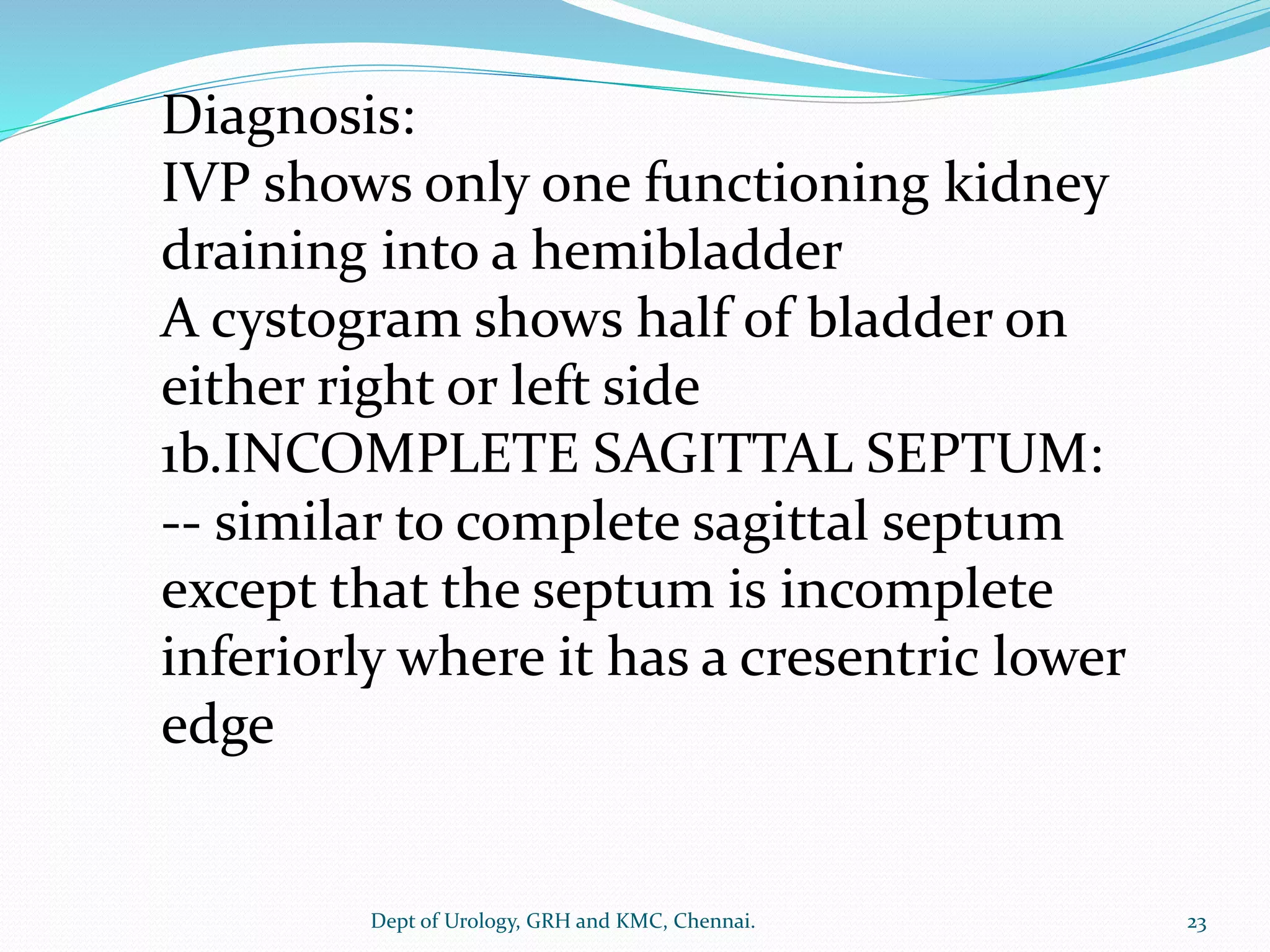 Urinary Bladder anomalies congenital | PDF