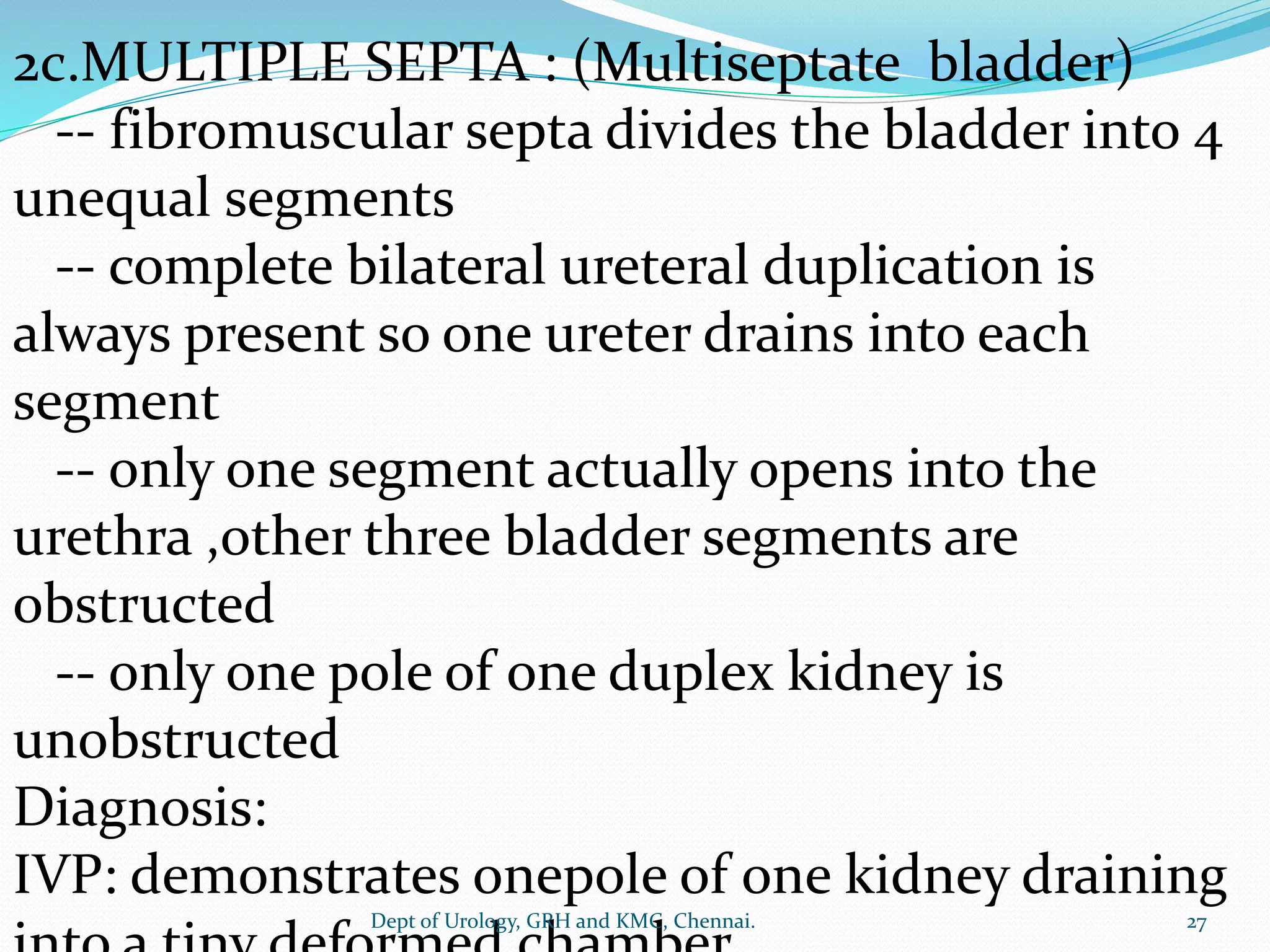 Urinary Bladder anomalies congenital | PDF
