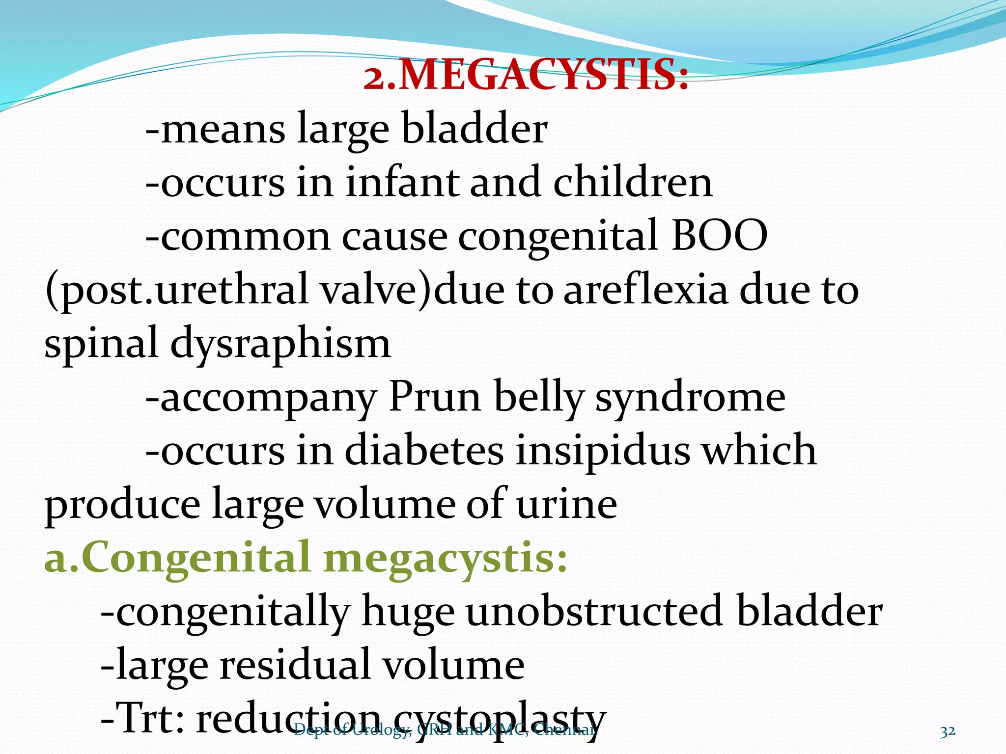 Urinary Bladder anomalies congenital | PDF