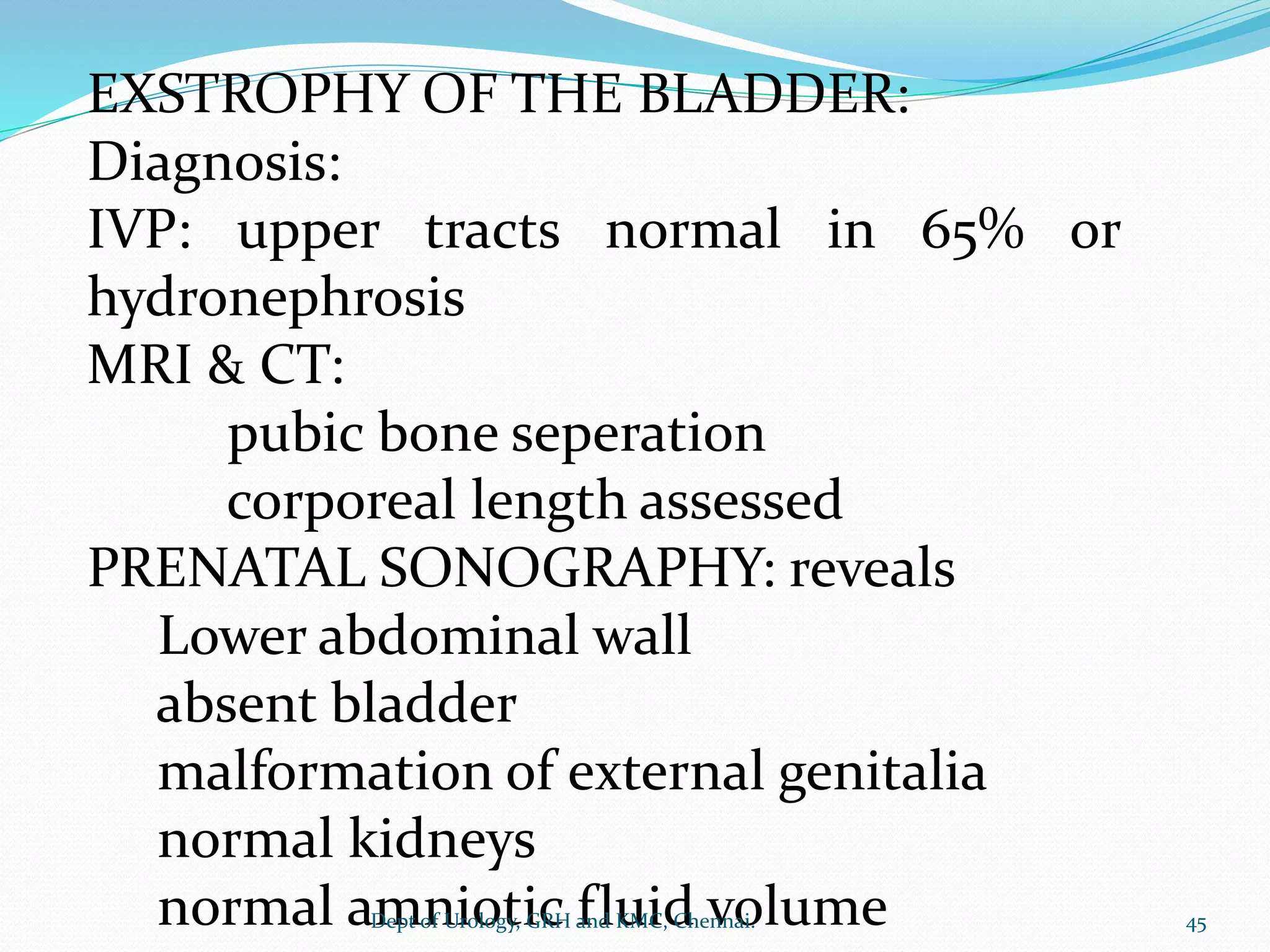 Urinary Bladder anomalies congenital | PDF
