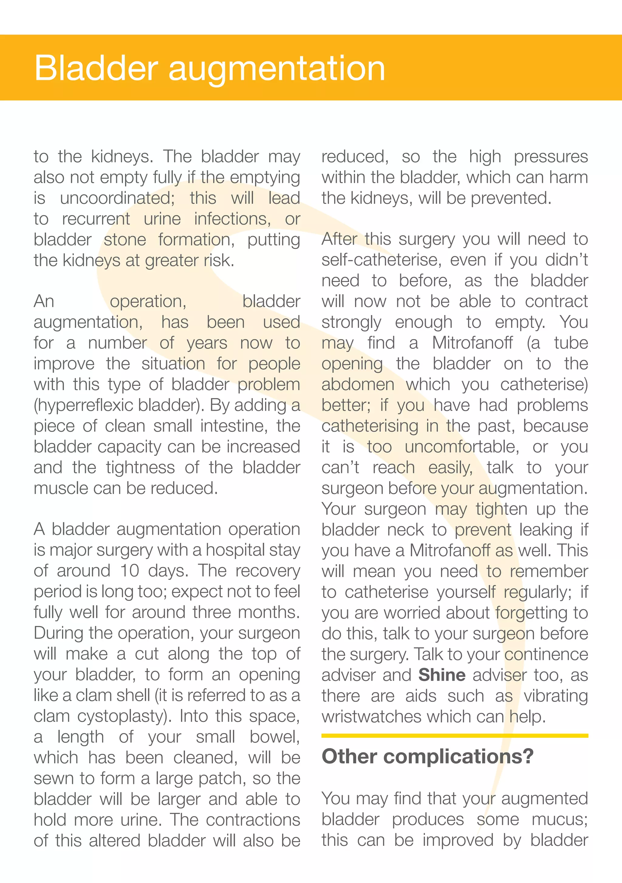 Bladder augmentation | PDF