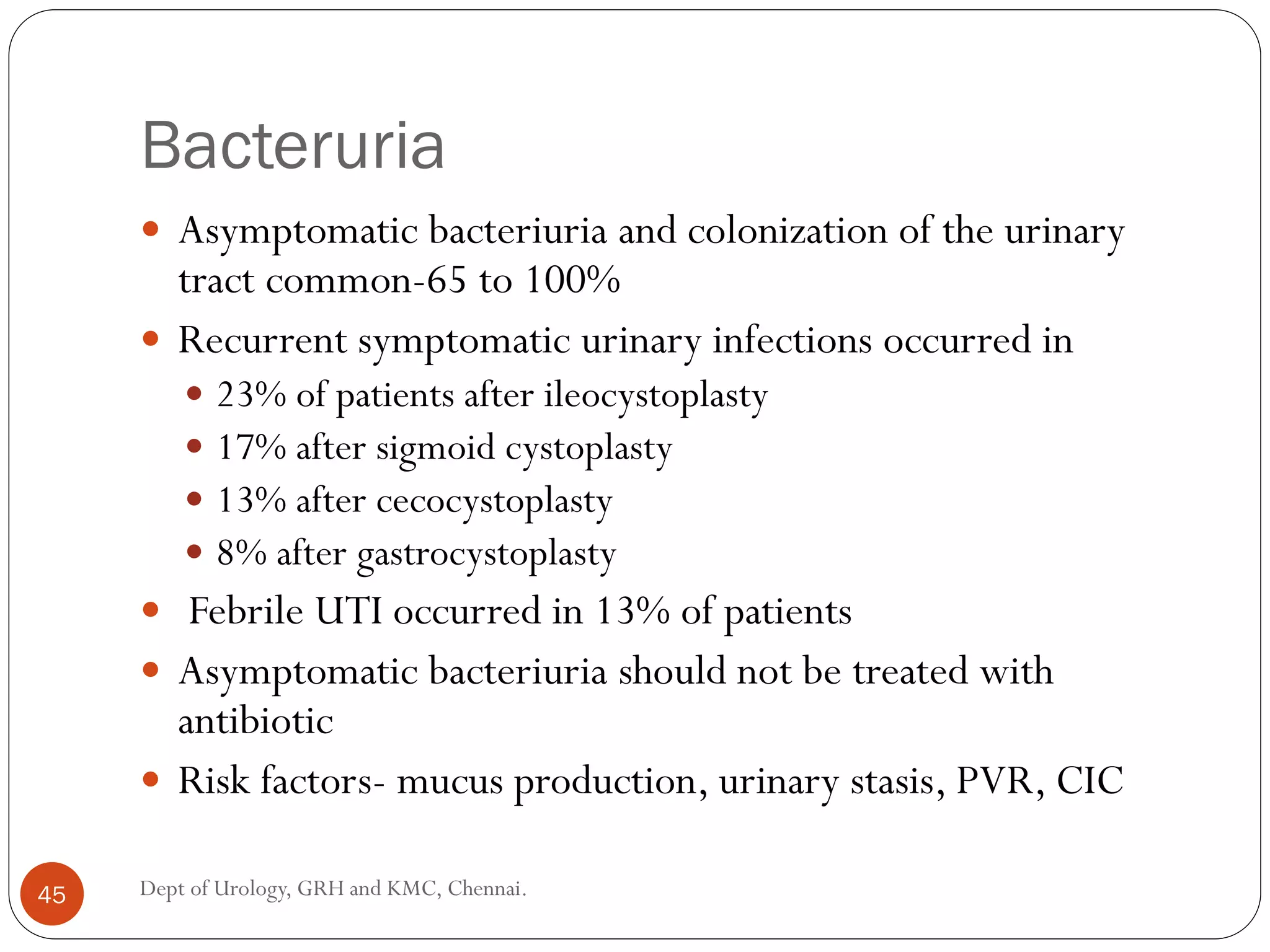 Bladder carcinoma- augmentation cystoplasty complications | PDF