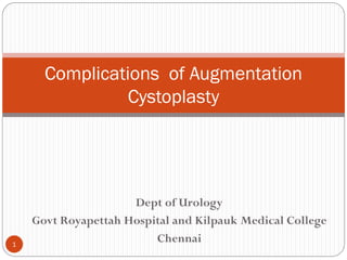 Bladder carcinoma- augmentation cystoplasty complications | PDF ...